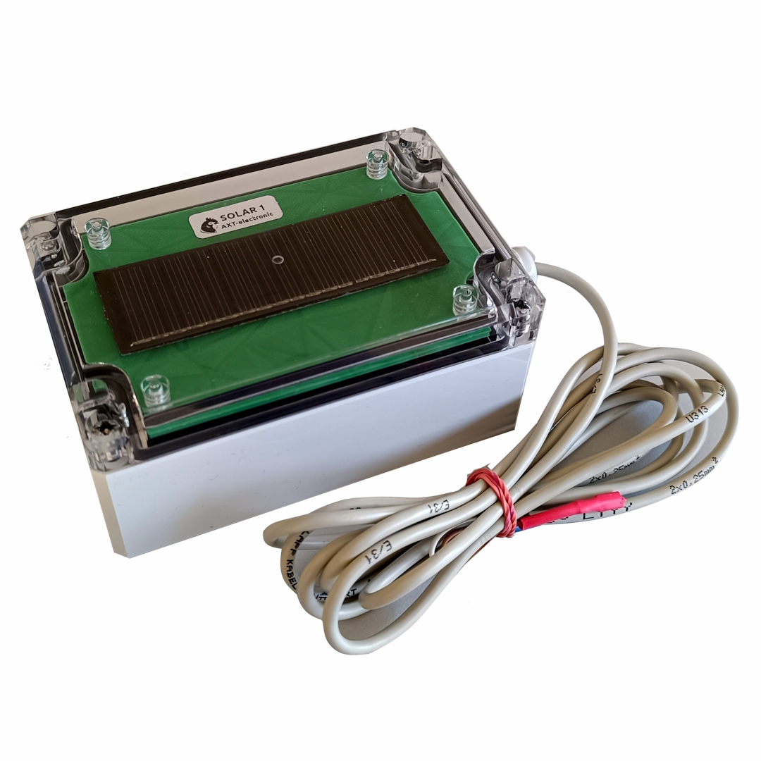 Solar 1 - externe Solarzelle mit integrierten Akkus | AXT-electronic